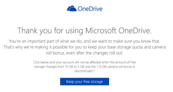 Microsoft、5GBに縮小するOneDriveの無料ストレージを15GBに維持できる方法を発表 – 噂のモバイル系フリークス
